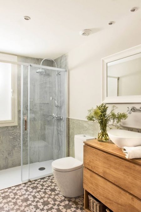 Baños de cemento pulido, inspiración - Tu Cajón Vintage